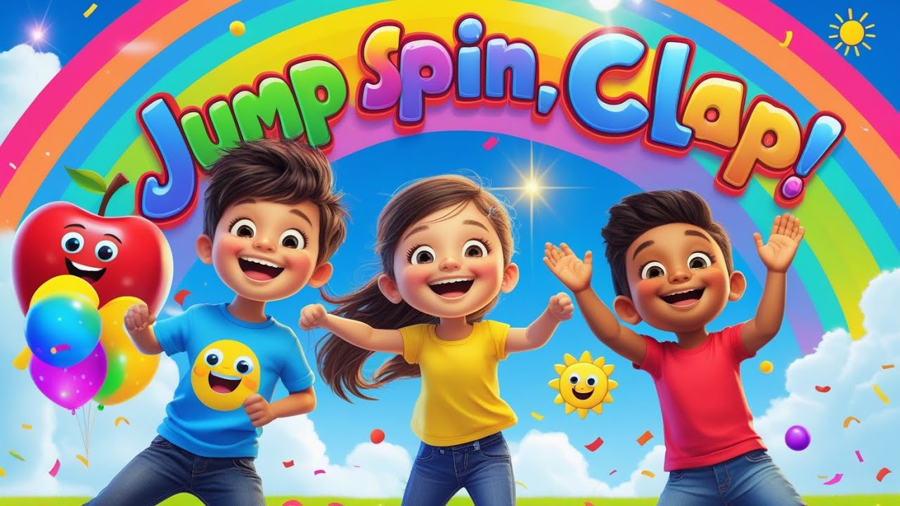 Jump, Spin, Clap! | Fun Action Song for Kids & Toddlers 🎶🕺 | Learn ...