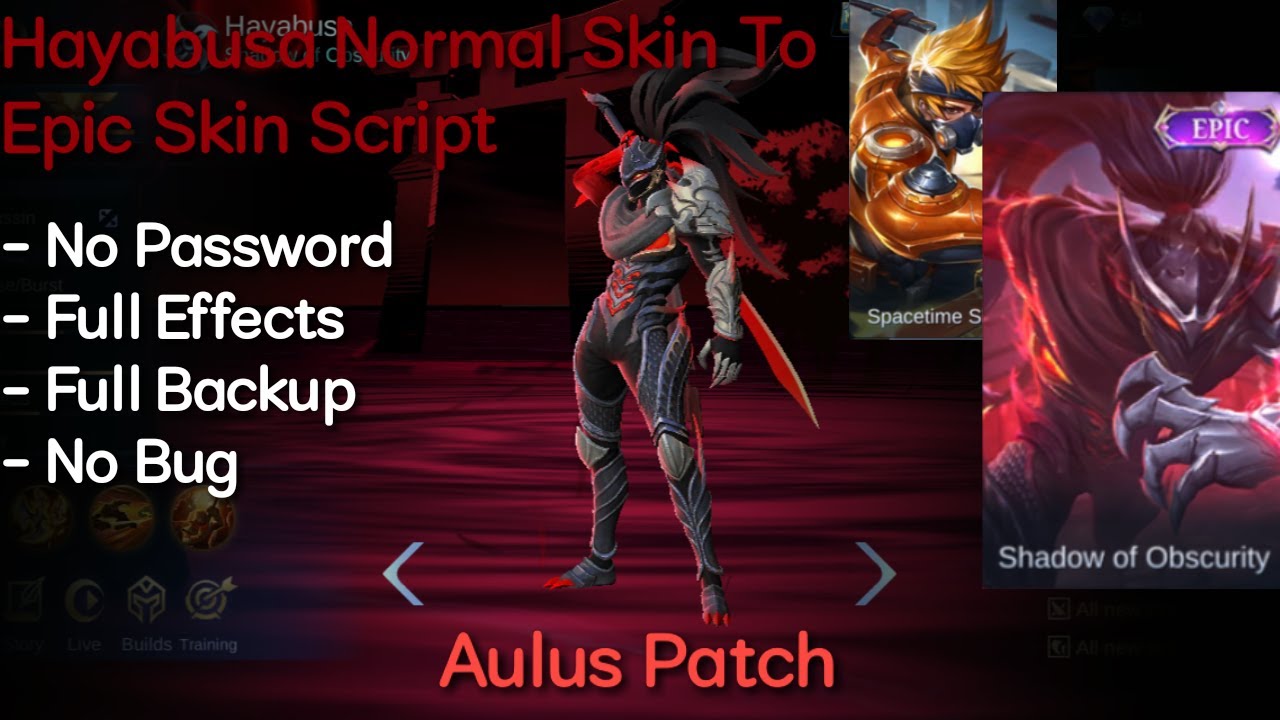 Hayabusa Normal Skin To Epic Skin Script | No Password | Aulus Patch ...