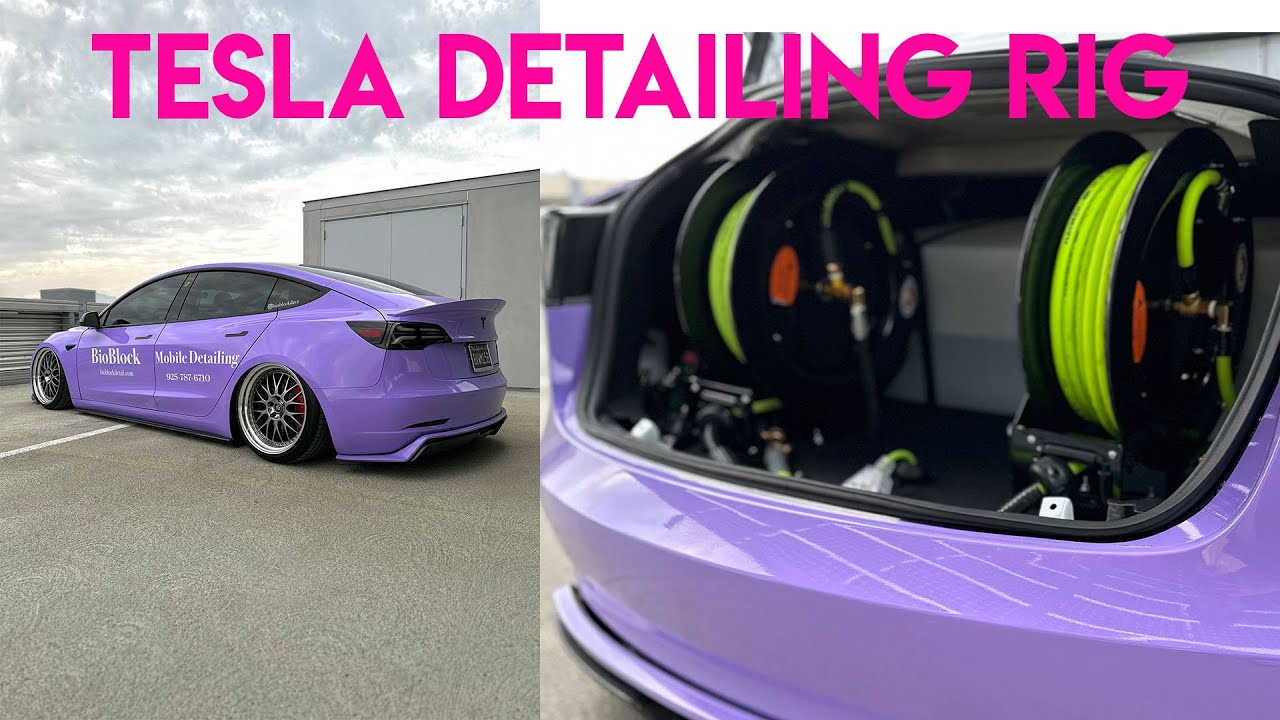 FULL TOUR OF MY BAGGED TESLA MODEL 3 DETAILING RIG - YouTube