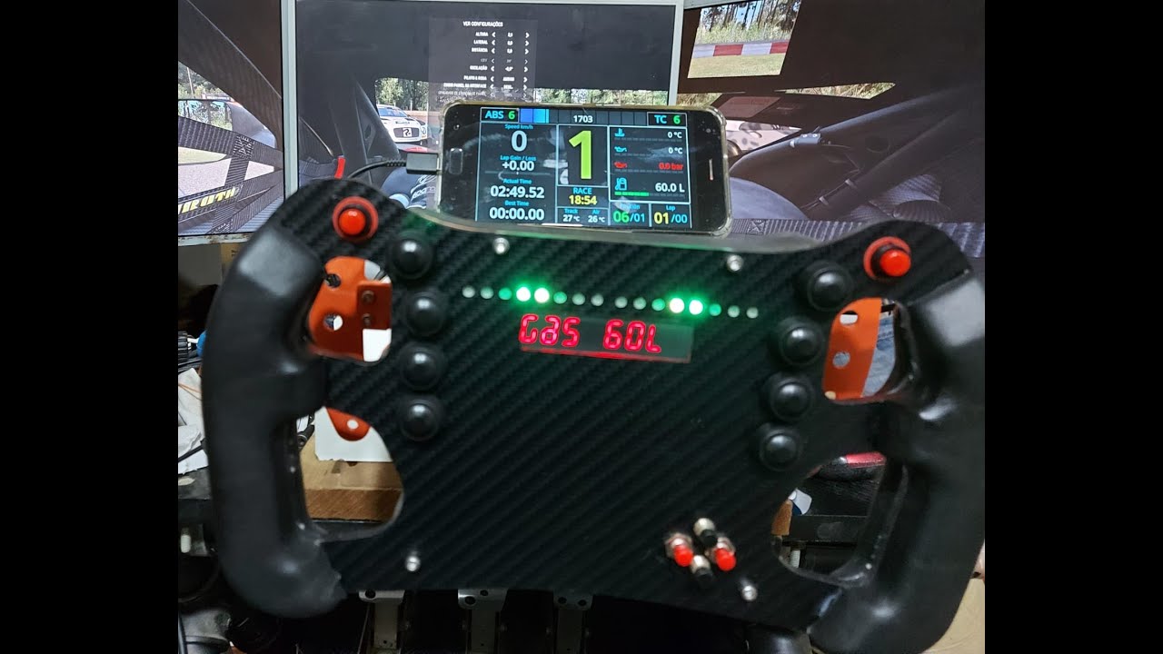 [INCRIVEL] Volante caseiro Funcionando ACC-Brand Hatch STEERING WHEEL ...