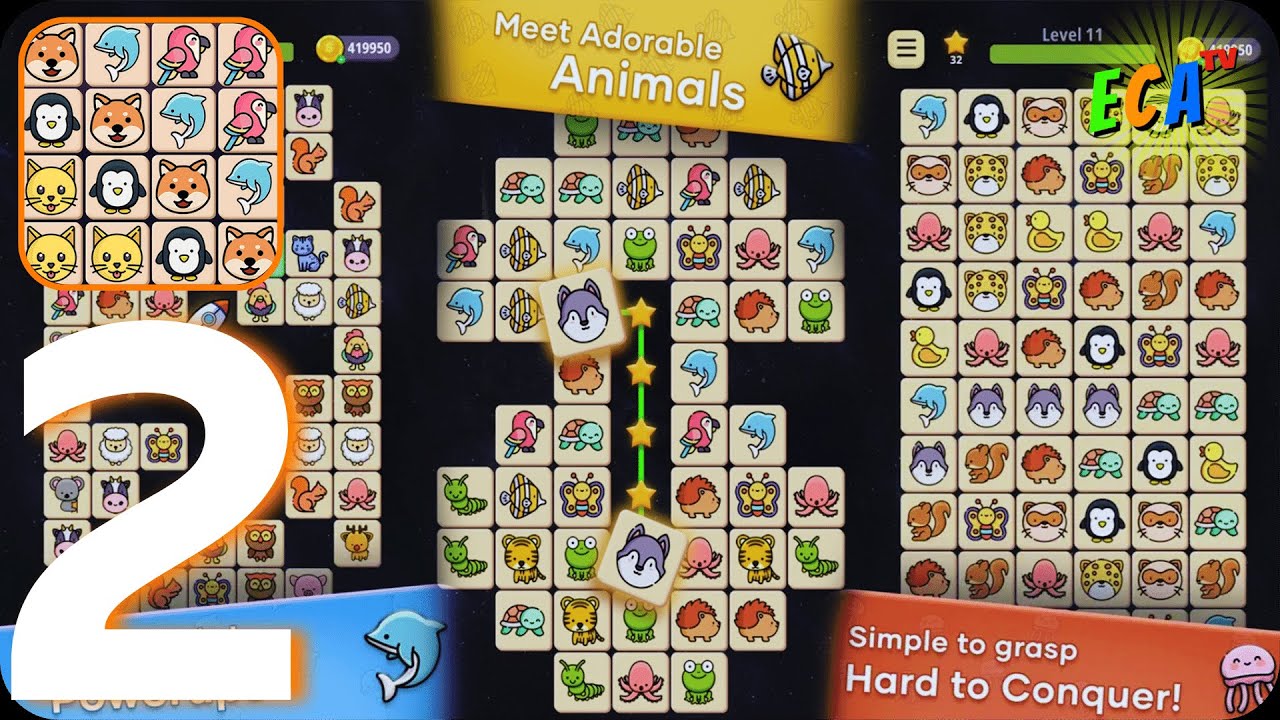Connect Animal - Walkthrough Gameplay Part 2 50+ Animals (Android-iOS ...