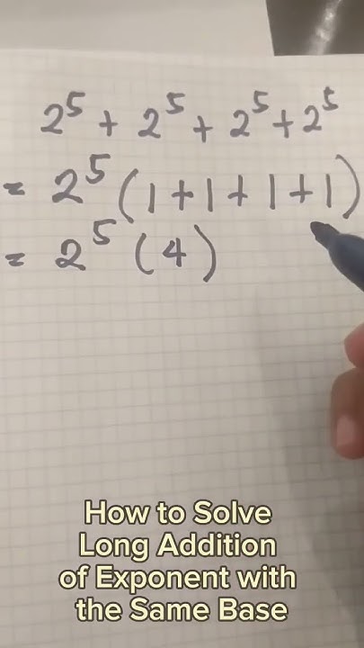 Addition of Exponents with the same Base Easy Way #famdcofficial # ...