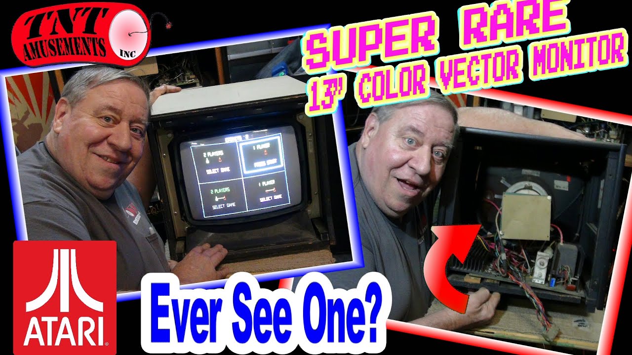 #1725 Rare ATARI AMPLIFONE Arcade VECTOR COLOR Monitor with 13" Tube ...