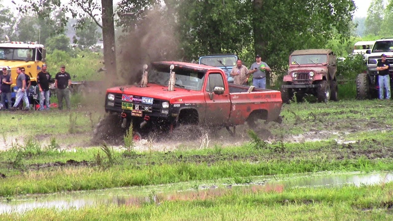 Orange Chevy Mudding At Country Compound Spring Mud Bog 2015 - YouTube