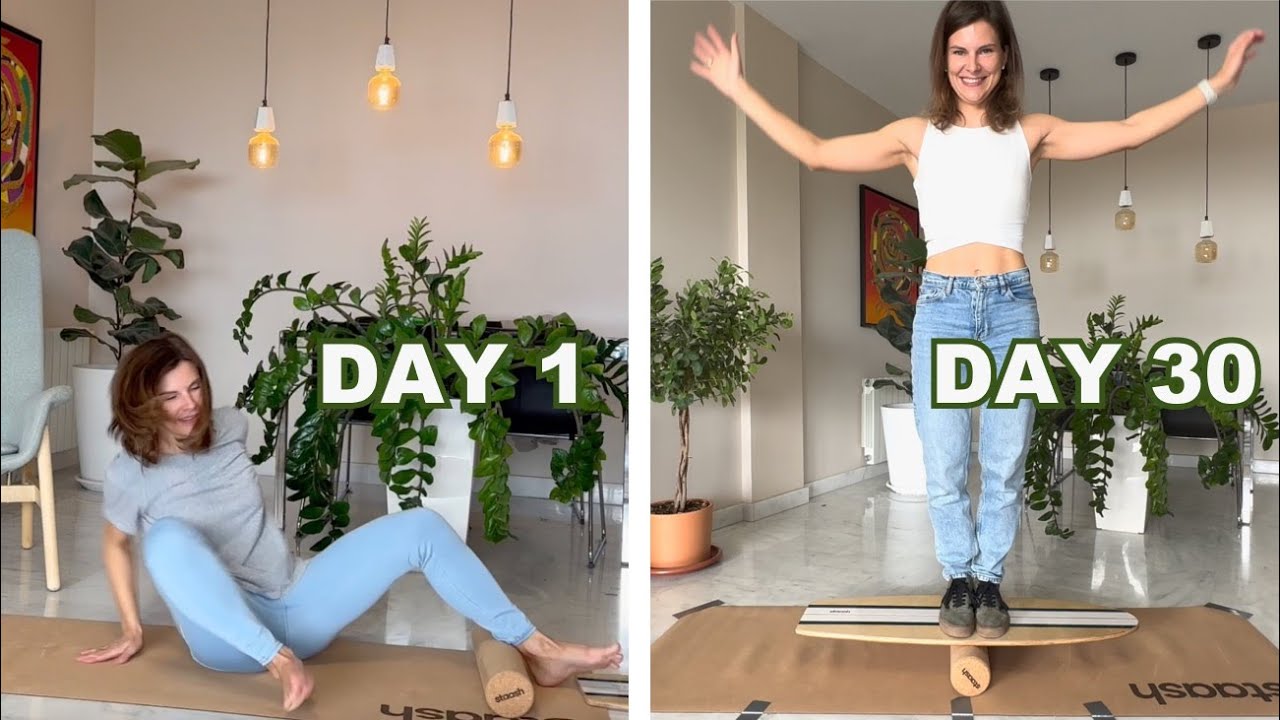 30 days of balance boarding: from 0 to tricks - YouTube