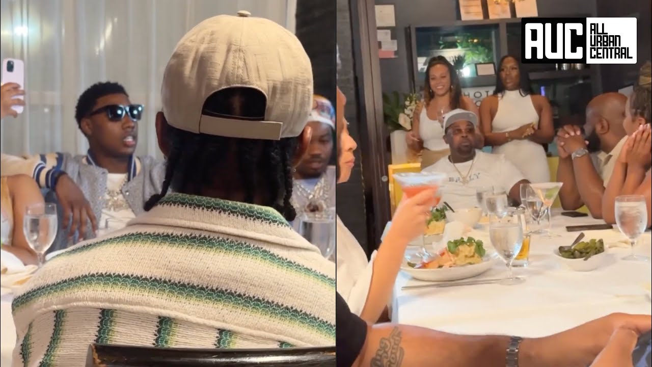 Roddy Ricch Pulls Up On Rob49 At Label Dinner In Miami - YouTube