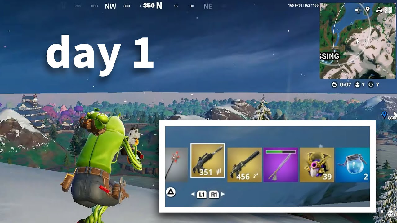 Playing Fortnite Everyday Until I Get Better: Day 1 (Chapter 6 Season 1 ...