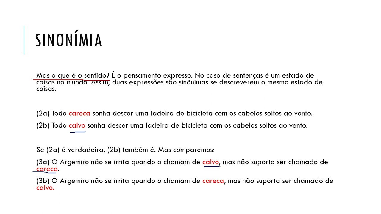 Semana 3 - parte 1 - Sinonímia e paráfrase - YouTube