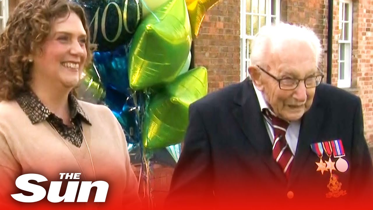Captain Tom Moore completes 100 garden laps but keeps on going raising ...
