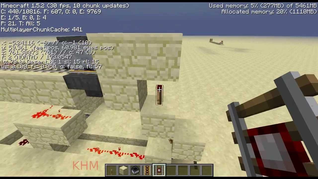 Minecraft Tutorial: Minecart Unloader - YouTube
