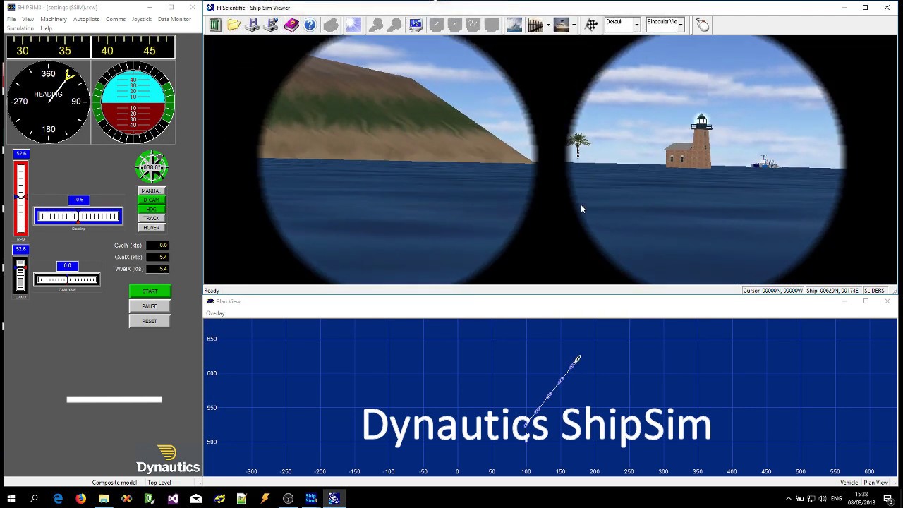 Dynautics Shipsim demonstrations - YouTube