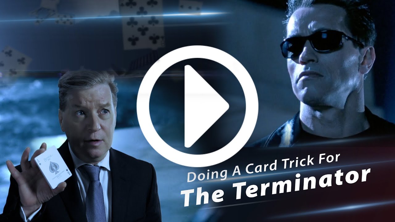Doing a Card Trick for The Terminator (Arnold Schwarzenegger) - YouTube