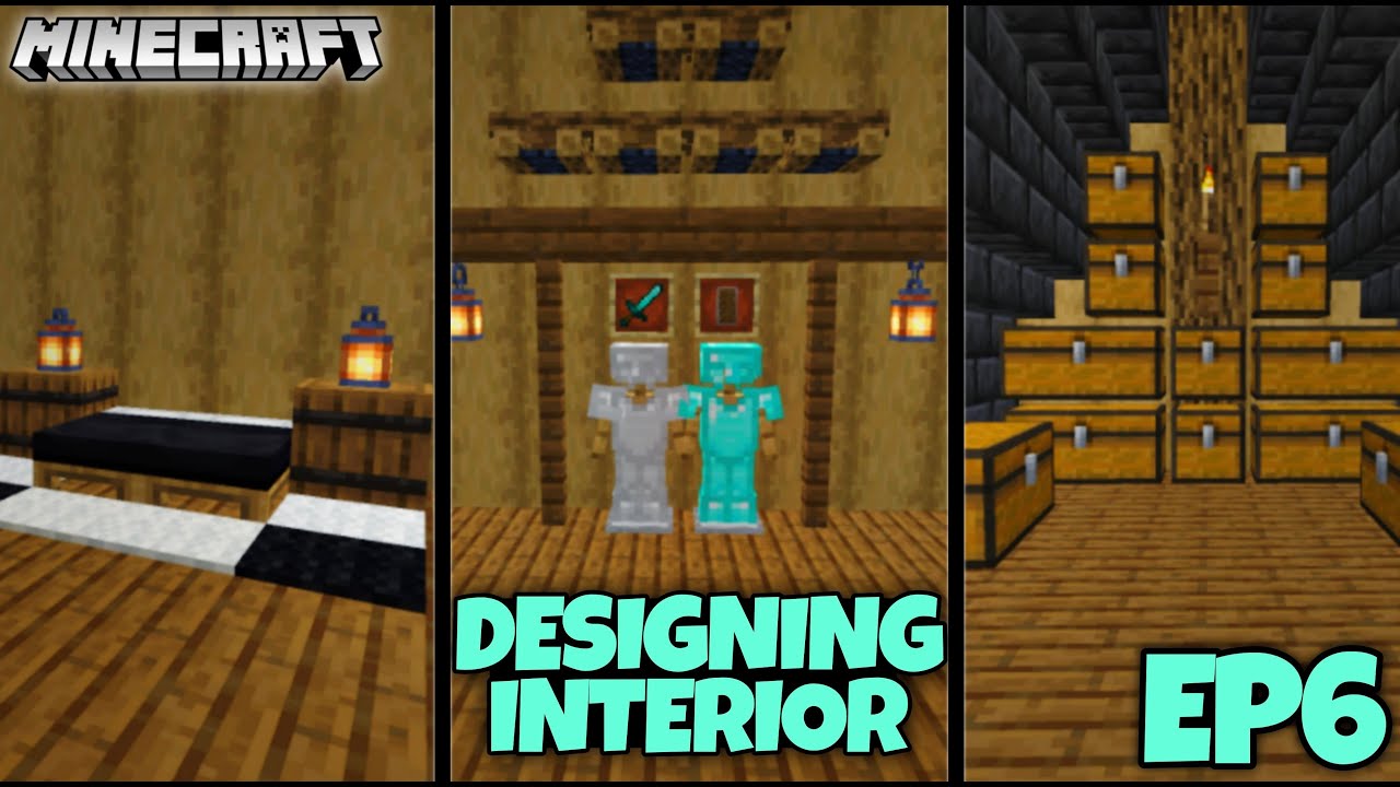 The Best Interior Design for My Survival Castle | Minecraft Survival ...