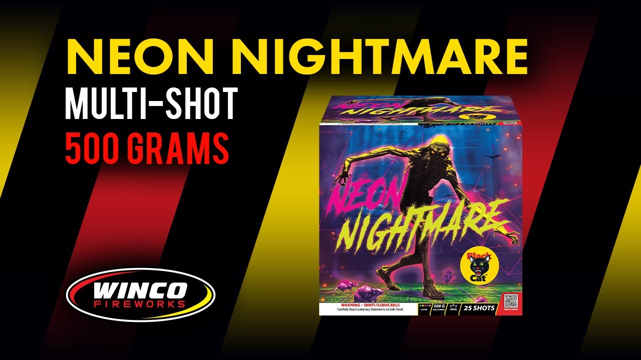 Neon Nightmare by Black Cat Fireworks 4/1 MEBCC611 - YouTube