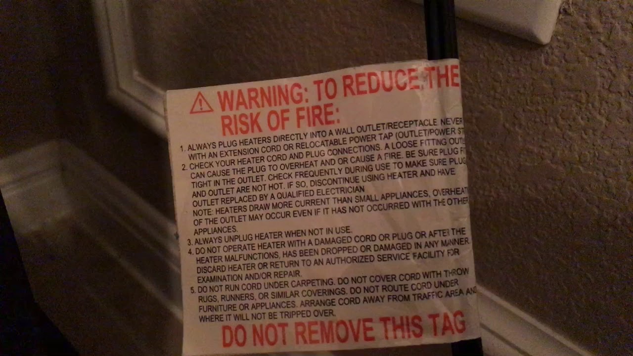 WARNING: TO REDUCE THE RISK OF FIRE: - YouTube