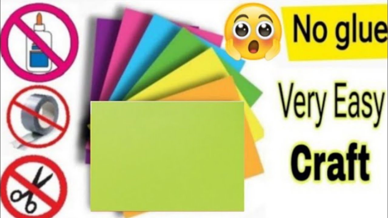 how to make paper craft without glue ll Craft ideas with paper - YouTube