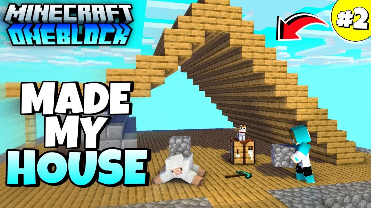 Building the Ultimate Minecraft One Block House - Part 2 - YouTube