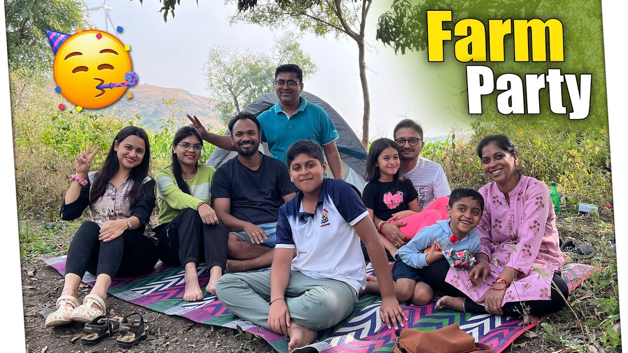 शेतातील जेवण | Farm Party | Full Enjoy at Village Farm | Marathi vlogs🥰 ...