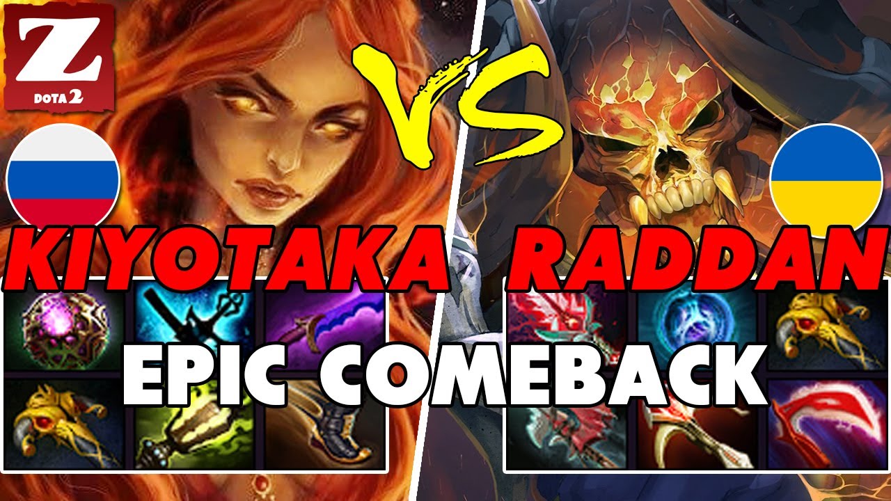 KIYOTAKA (LINA) Mid vs RADDAN (CLINKZ) Carry - Epic Battle Of Pro Dota 2 Players - Z Dota 2 ...