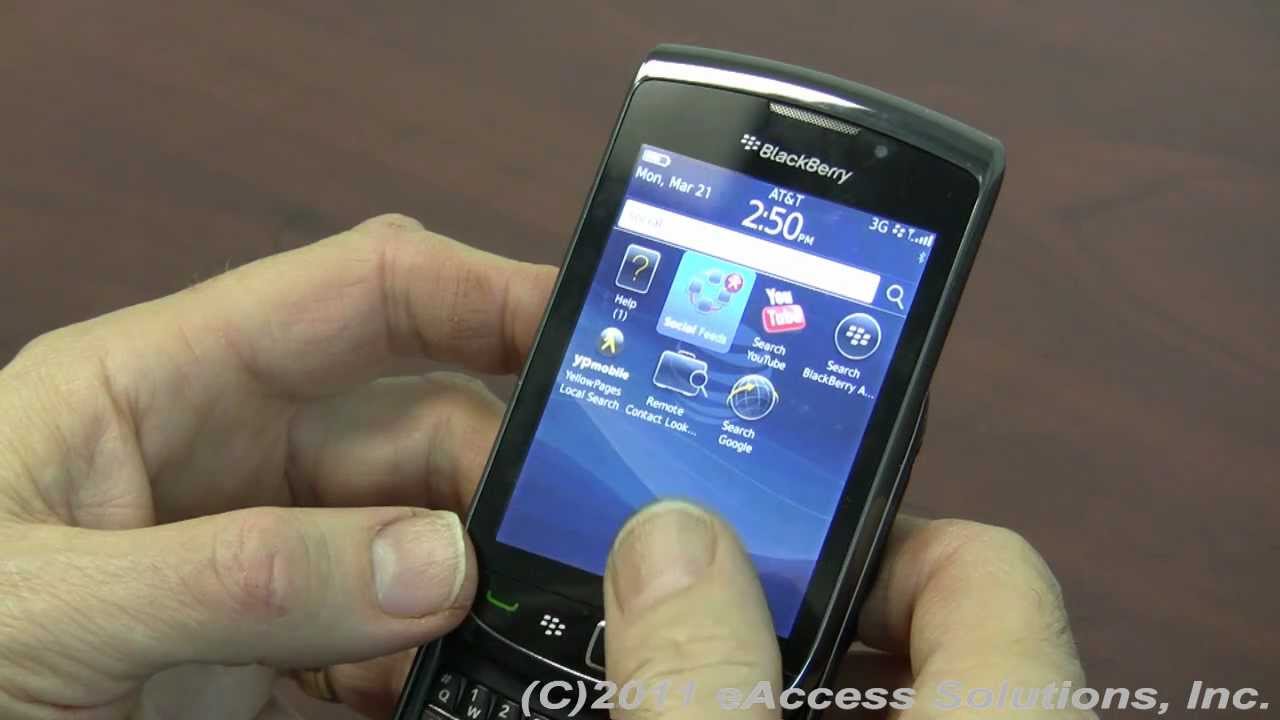 Social Feeds Feature In BlackBerry Operating System 6 - YouTube