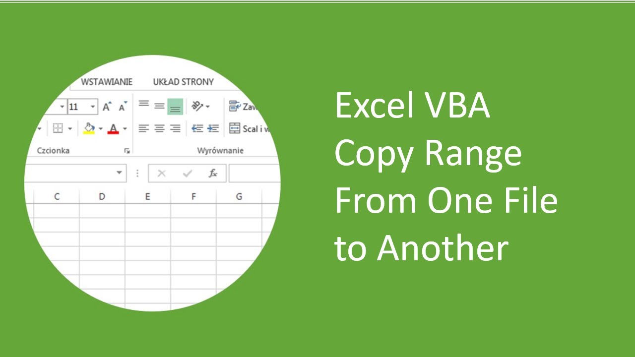 Excel VBA Copy Range From One File To Another YouTube Excel VBA Copy Range From One File To Another YouTube
