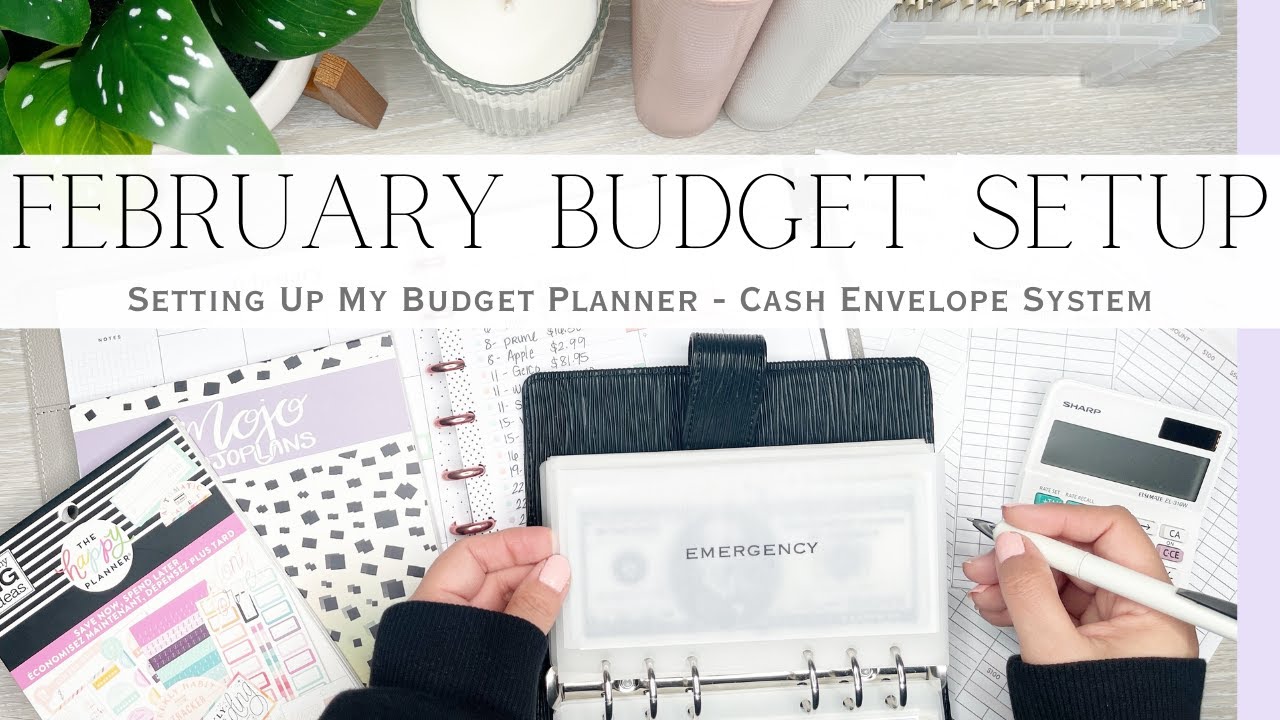 February Cash Envelope Budget Planner Setup | Setting Up My Planner for ...