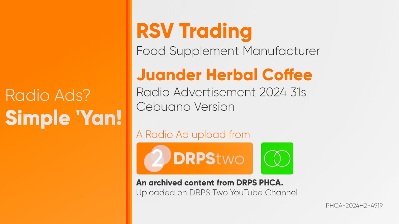 Juander Herbal Coffee Radio Ad 2024 31s (Cebuano Version) - YouTube