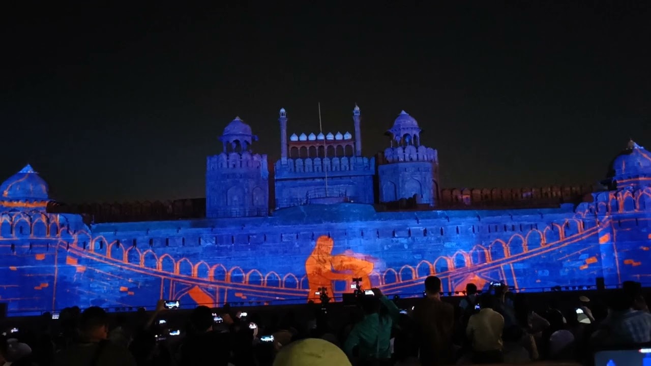 Red Fort special lightning show on "Red Fort Festival" - YouTube