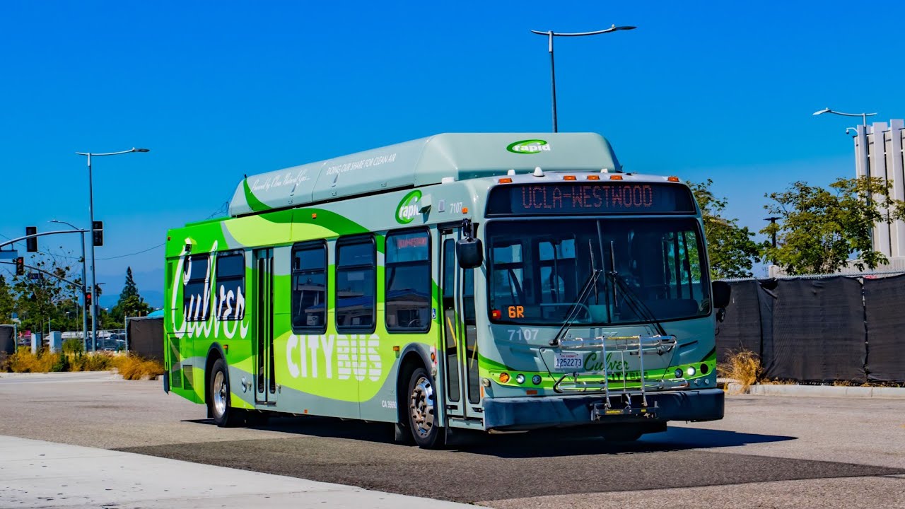 Culver Citybus 2009 New Flyer C40LFR #7107 - Ride Video - YouTube