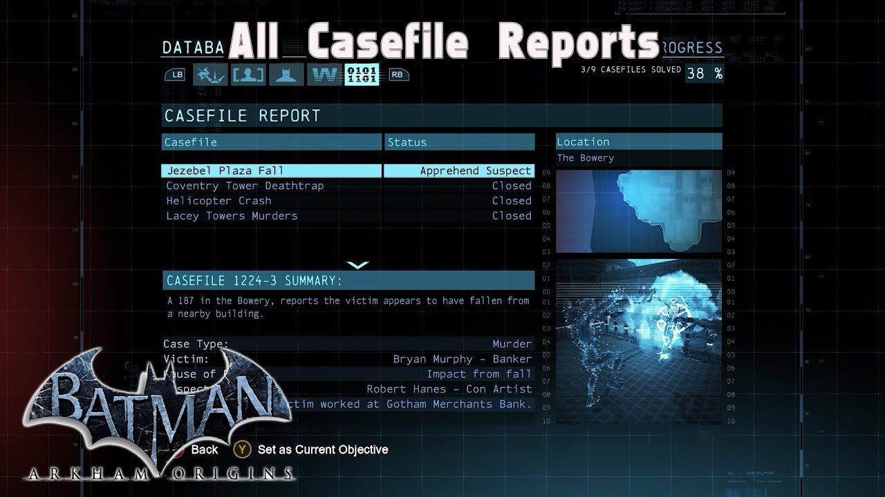 Batman: Arkham Origins | Casefile Reports - Location - YouTube