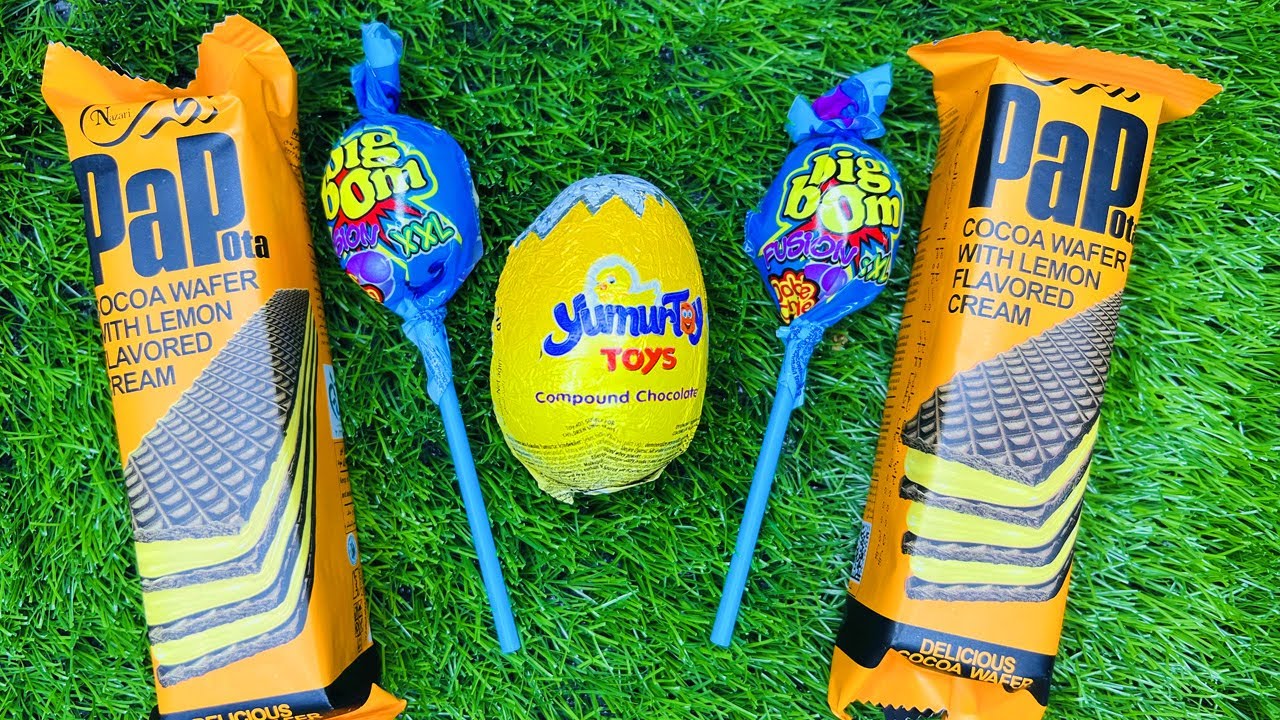 Satisfying Video Lollipops chip chup🍬🍭🍬🍭 Kinder Joy open & Chupa Chups ...