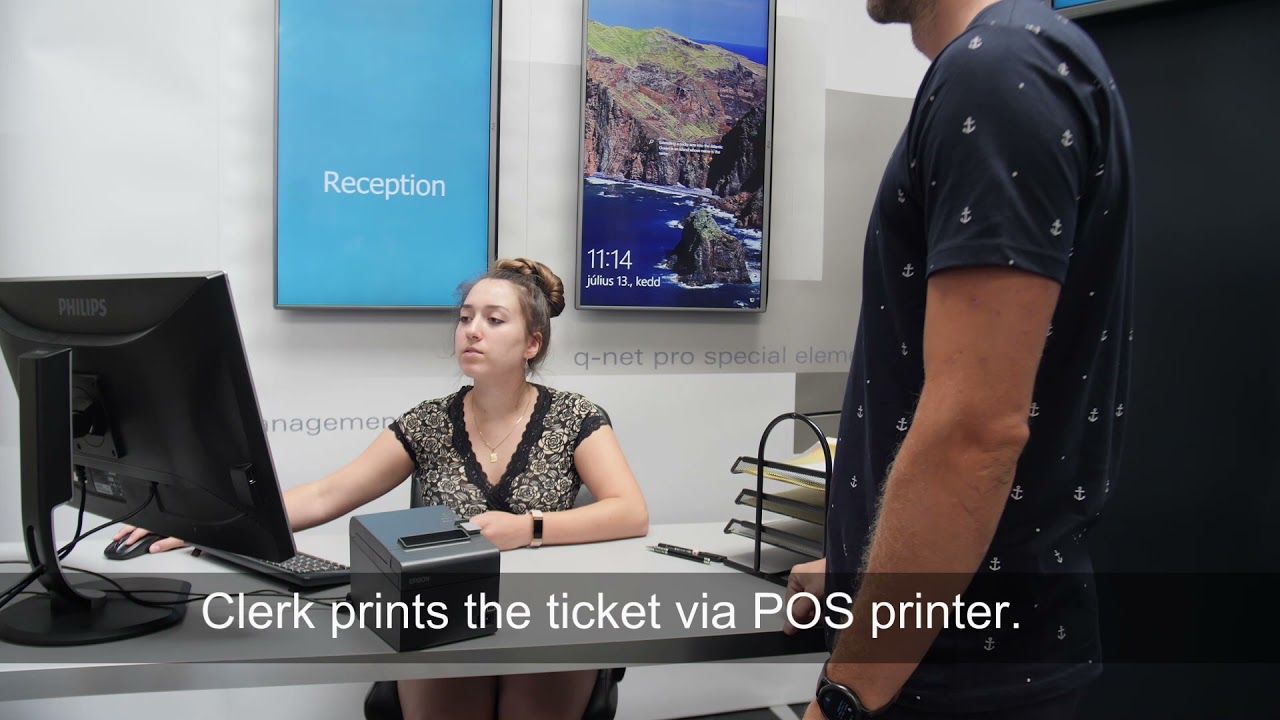 Ticket printing by receptionist - YouTube