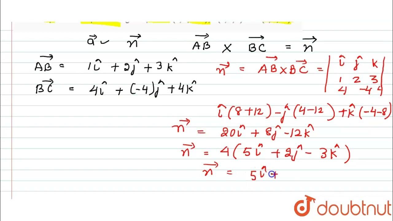 Find the equation of the plane through the points A(2,2,-1),B(3,4,2)a n ...