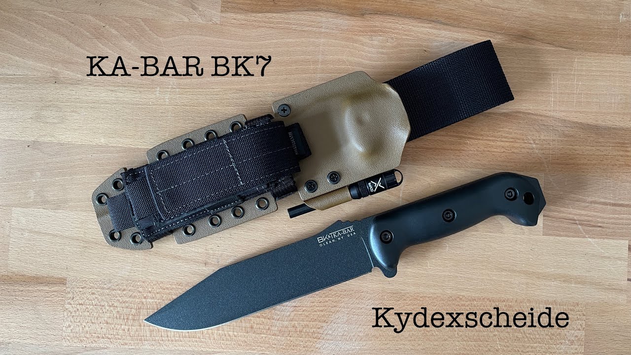 KA-BAR Becker Combat Utility BK 7 Kydex Sheath - YouTube