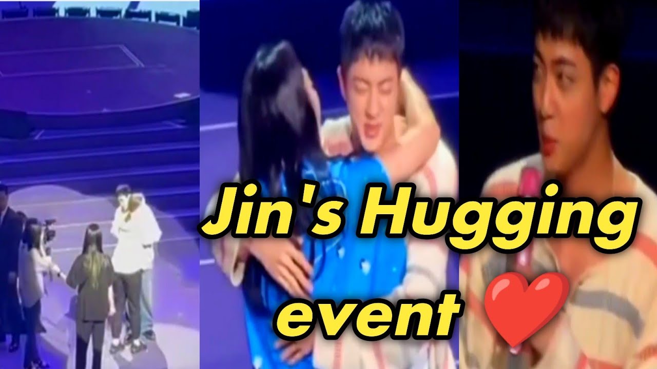 Jin's Hugging event ️ Fan's hugging Jin. - YouTube