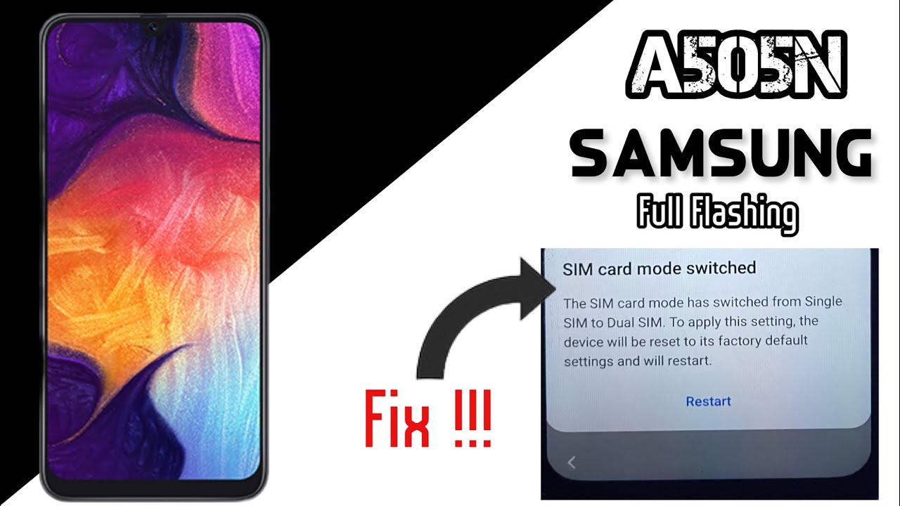Samsung A50 (A505N) Full flashing, Fix all software issues - YouTube