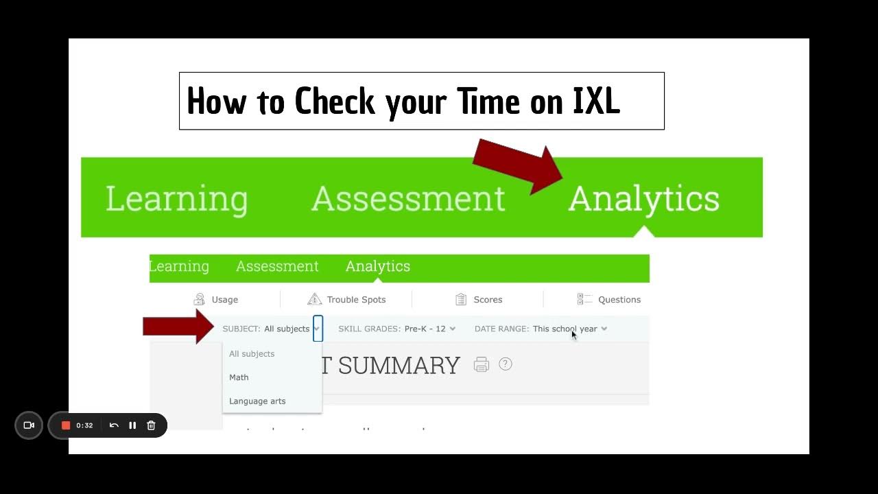 How to Check Your Time on IXL Tutorial - YouTube