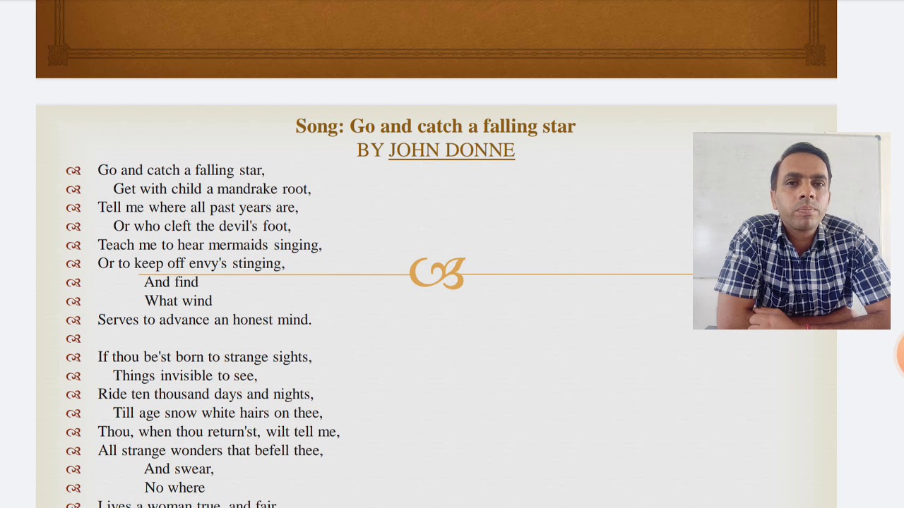 Go and Catch a Falling Star (Poem) by John Donne - YouTube