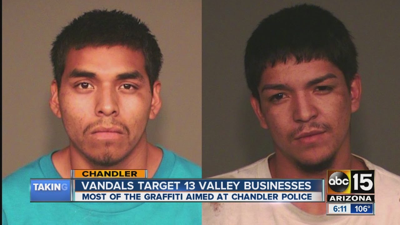 Vandals target 13 Valley businesses - YouTube