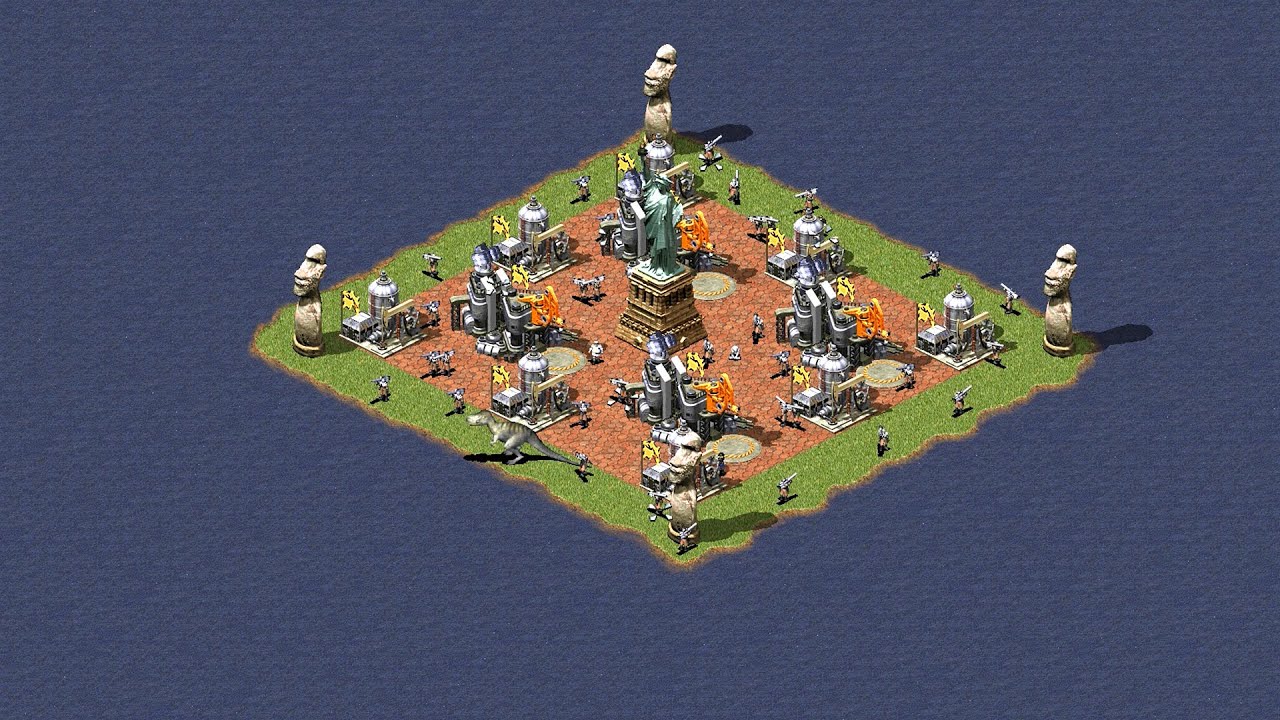 Yuri's Revenge Red Alert 2 Battle Islands Zoom 3000 Edition Map 1 vs 7 ...