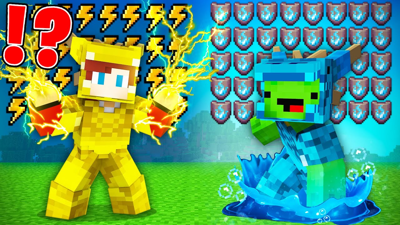 ELECTRIC DRAGON Armor JJ vs WATER DRAGON Armor Mikey in Minecraft ...