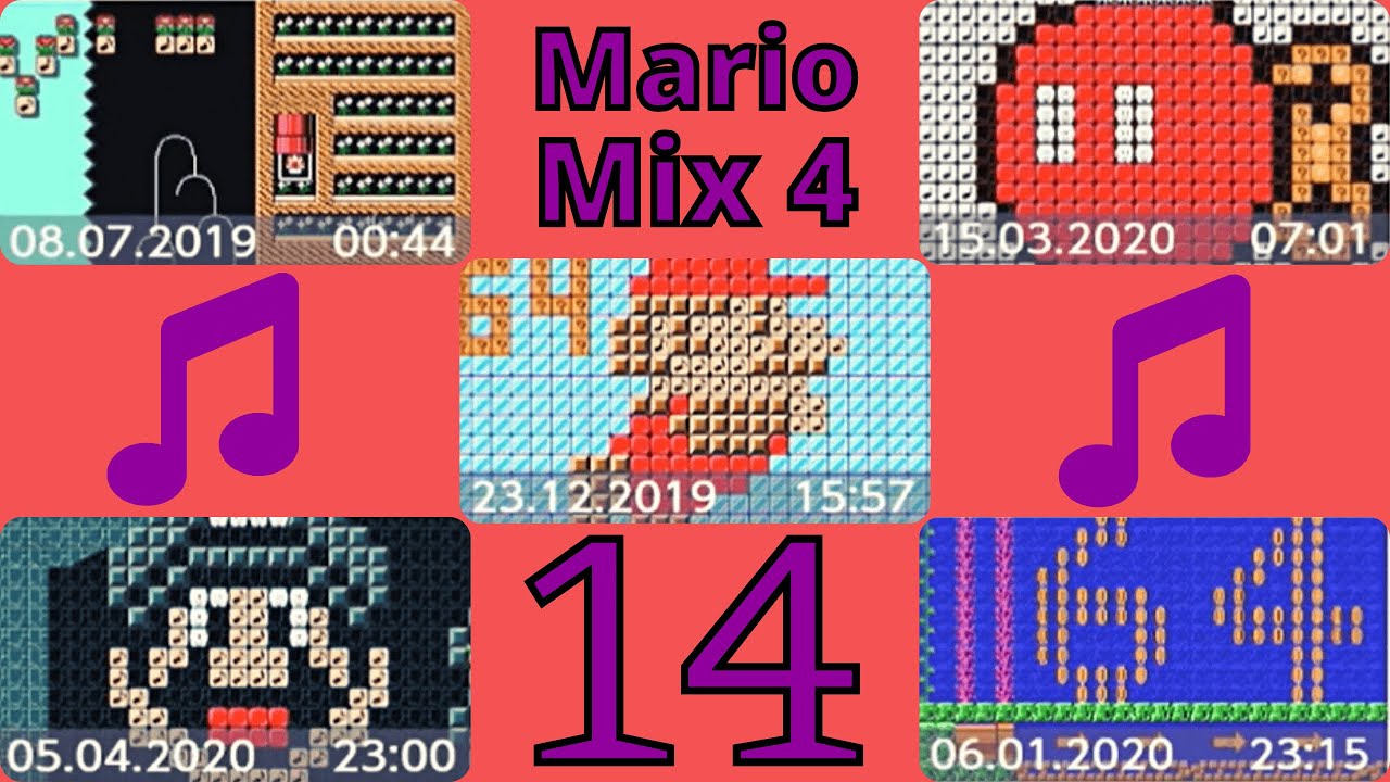 014 🎵 Mario Mix 4 🎵 Listen To Music 👷Super Mario Maker 2 👷 [No ...