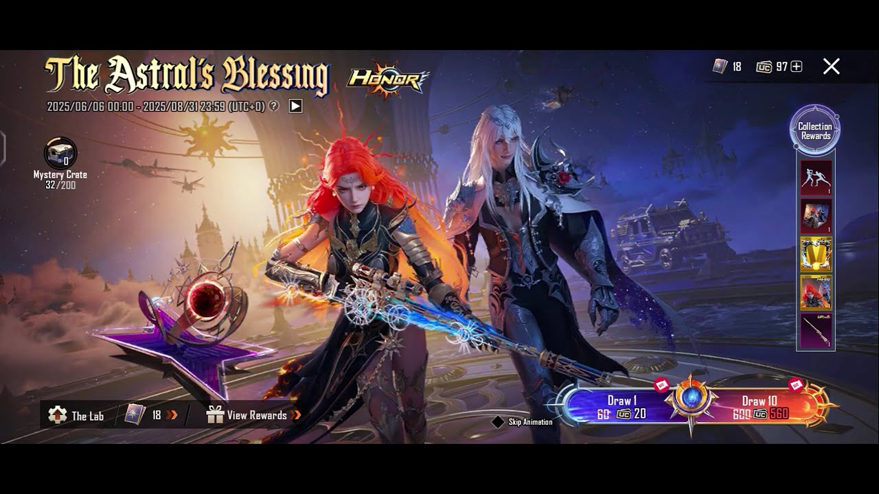 The Astral Blessing Honor spin crate opening PUBG mobile - YouTube