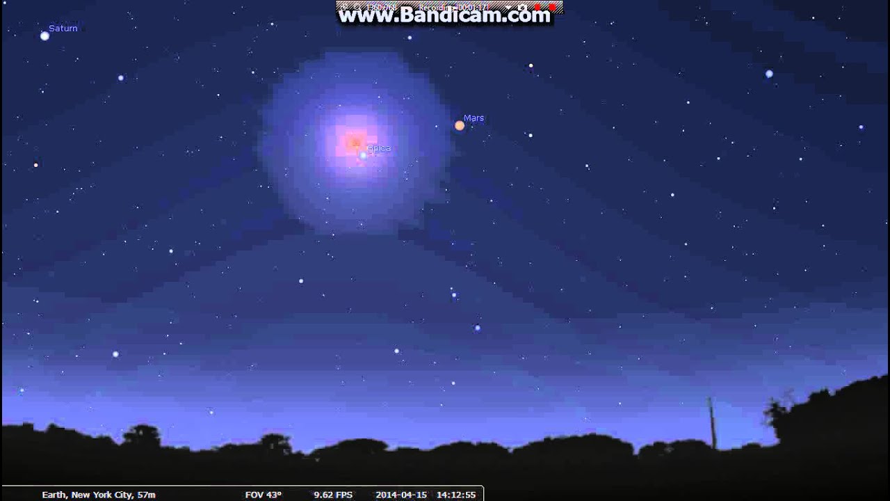Stelarium red moon 15 4 2014 - YouTube