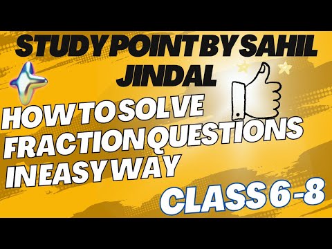 HOW TO SOLVE FRACTION QUESTIONS IN EASY WAY #maths #ytviralvideo # ...