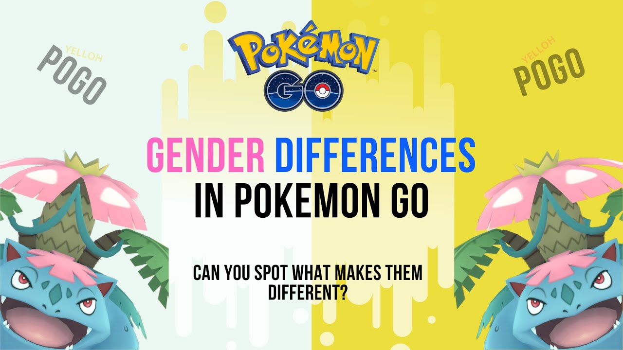 Pokemon Go Differences Between Male and Female, Kanto (1) - YouTube