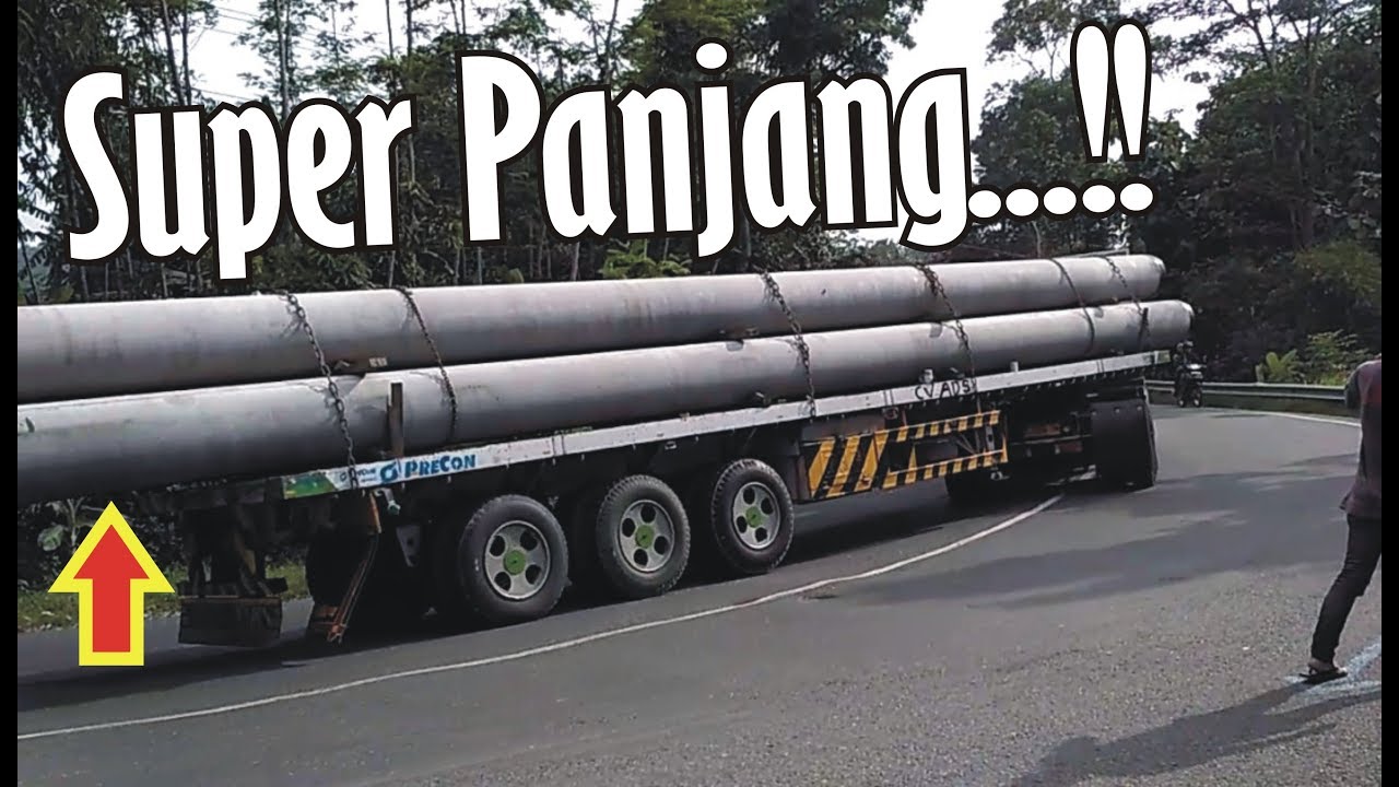 TRUCK TRAILER ISUZU MUATAN PIPA BESI DAN ISUZU GIGA MUATAN TIANG BETON ...