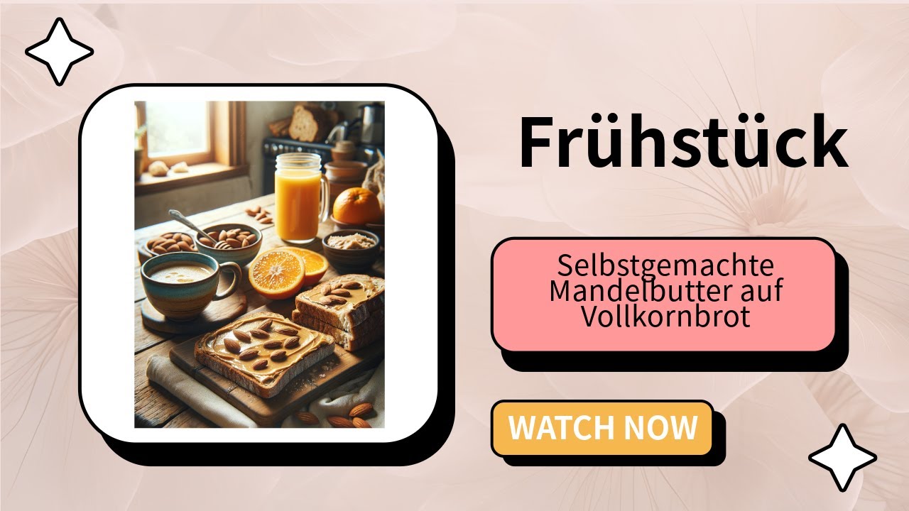 Selbstgemachte Mandelbutter auf Vollkornbrot - YouTube