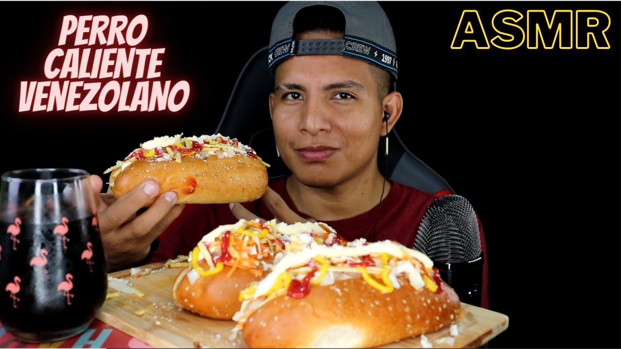 ASMR COMIENDO PERRO CALIENTE VENEZOLANO