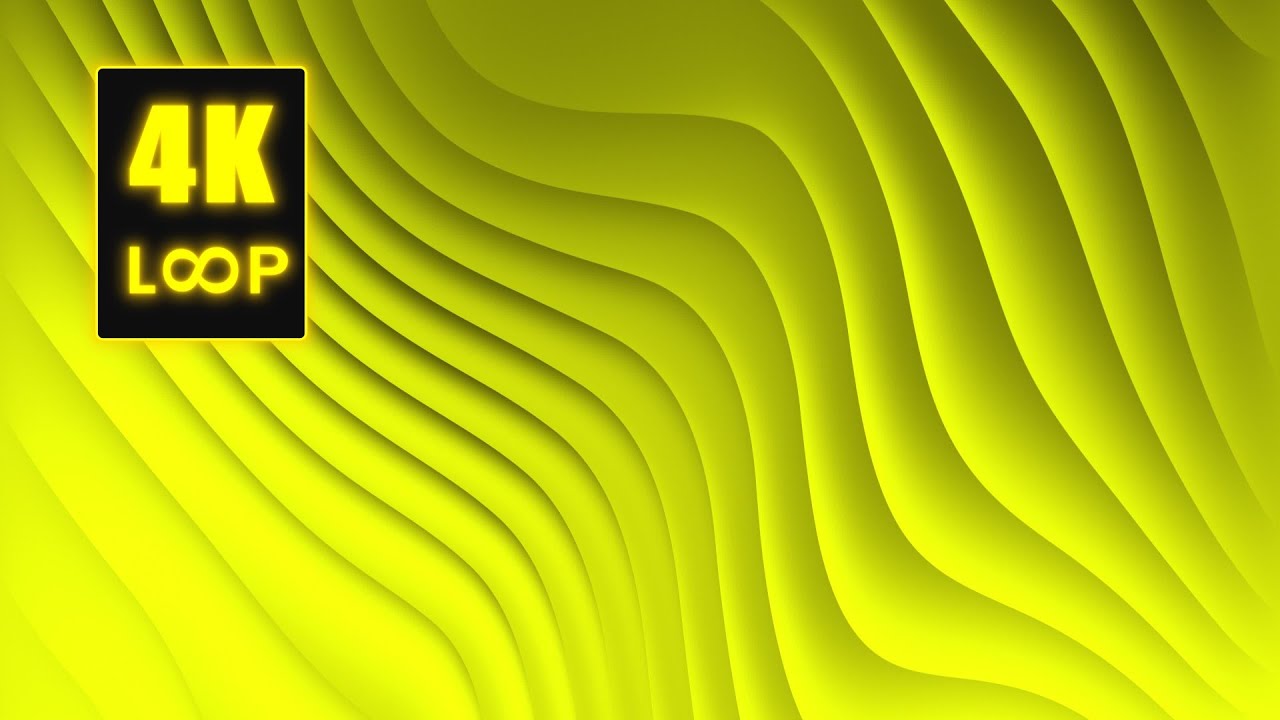 [4K] Free Abstract Loop Fluid Backdrop. Liquid Yellow Material Royalty ...